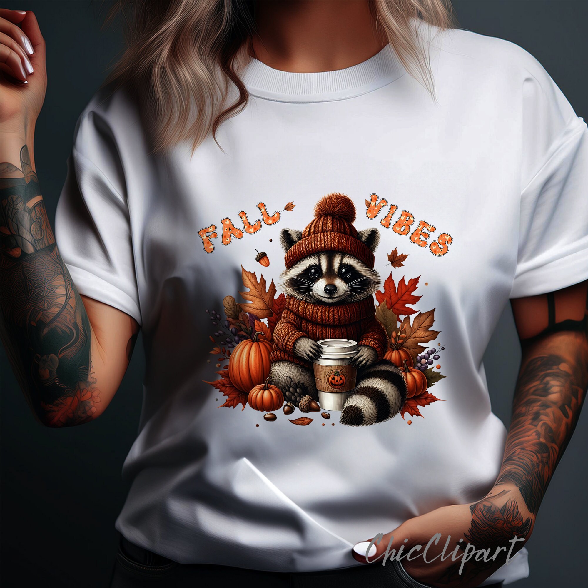 Cute Fall Raccoon PNG, Autumn Reading Raccoon Clipart, Cozy Woodland ...