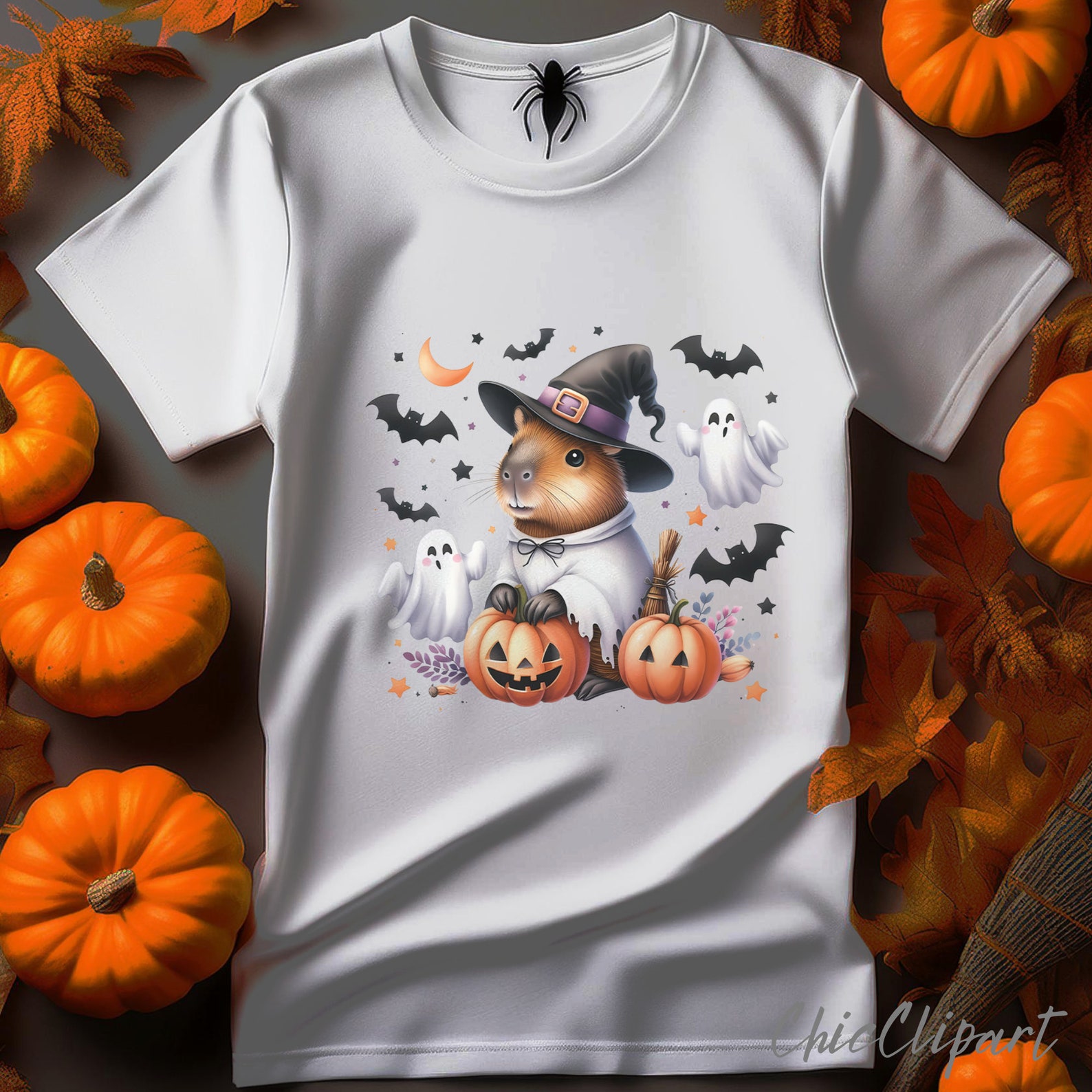 Halloween Capybara PNG Clipart | Spooky & Cute Digital Art - Etsy