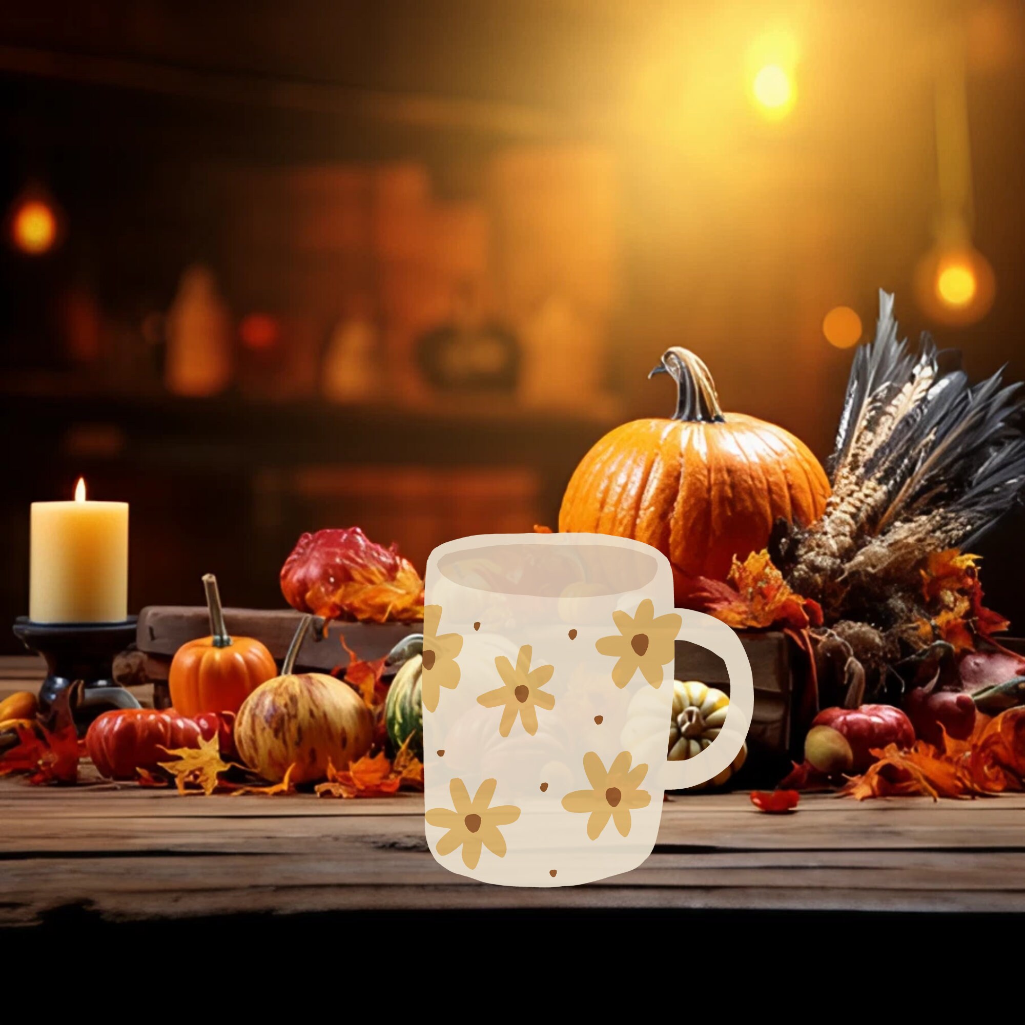 Thanksgiving Pumpkin Fall Mockup Background (digital Download) - Etsy
