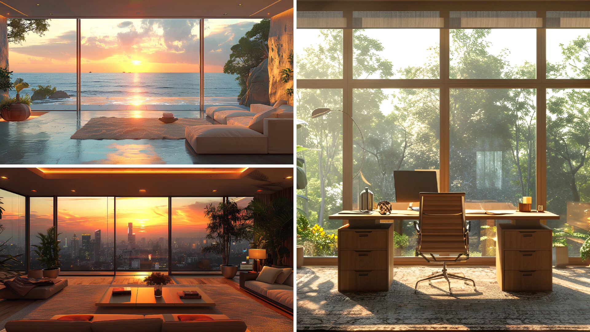 5 Zoom Backgrounds Home Office Bundle, Zoom Backgrounds Enhance Your ...