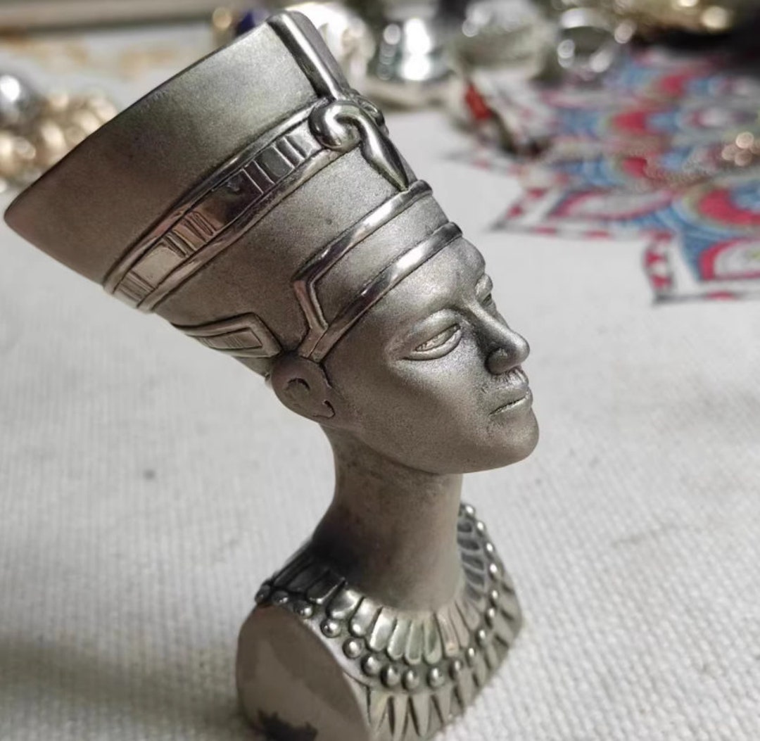 Queen Cleopatra Silver Sculpture Handmade /ancient Egyptian Pharaoh ...