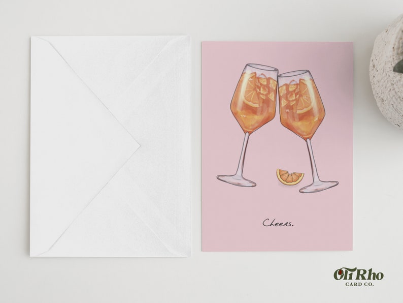 Printable Aperol Spritz Card, Digital Card, Blank Card, Cocktail Card ...