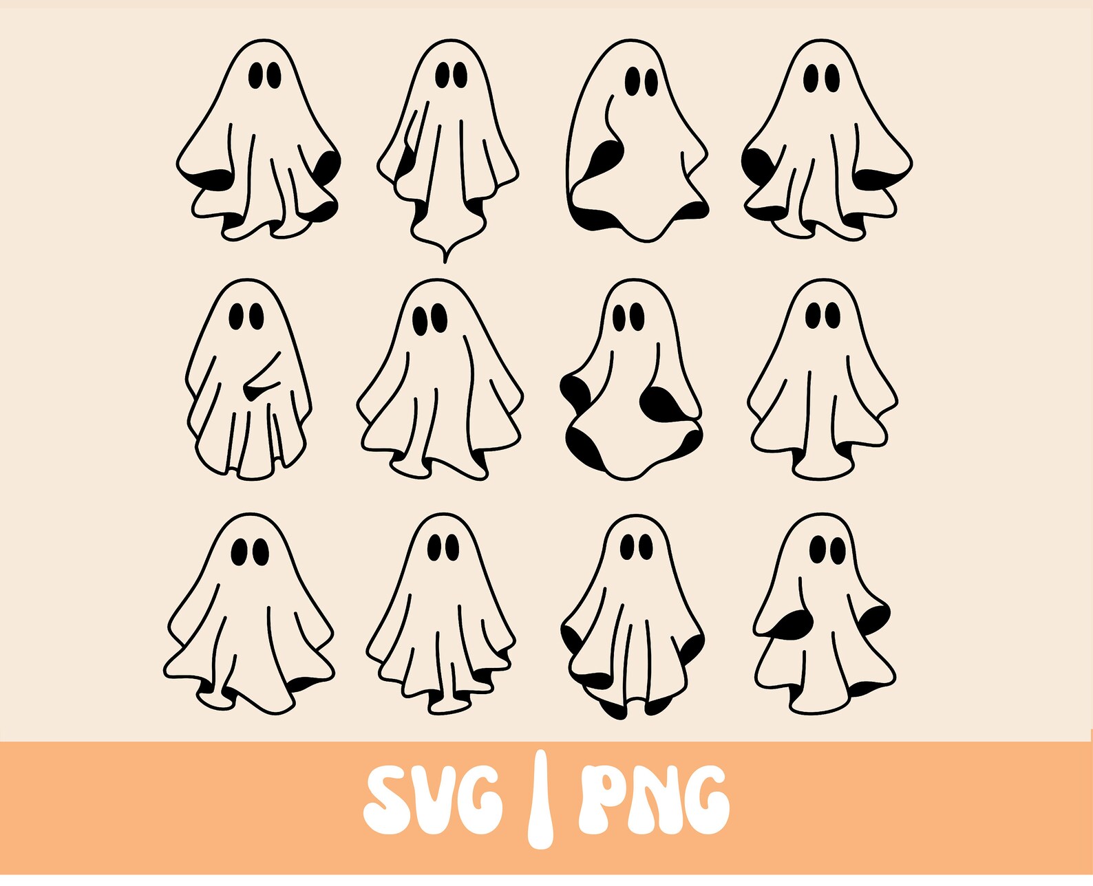 Ghost Clipart Svg, Ghost Svg Png, Halloween Svg, Funny Halloween Svg ...