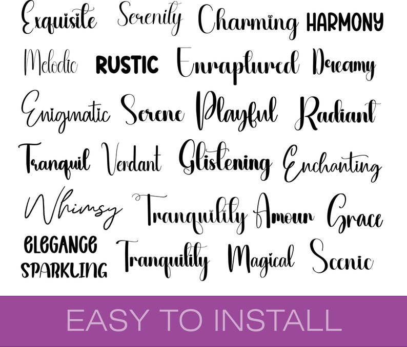 150 Procreate Fonts, Cursive Font Bundle, Script Fonts, Canva Font Bundle, Farmhouse Fonts ...