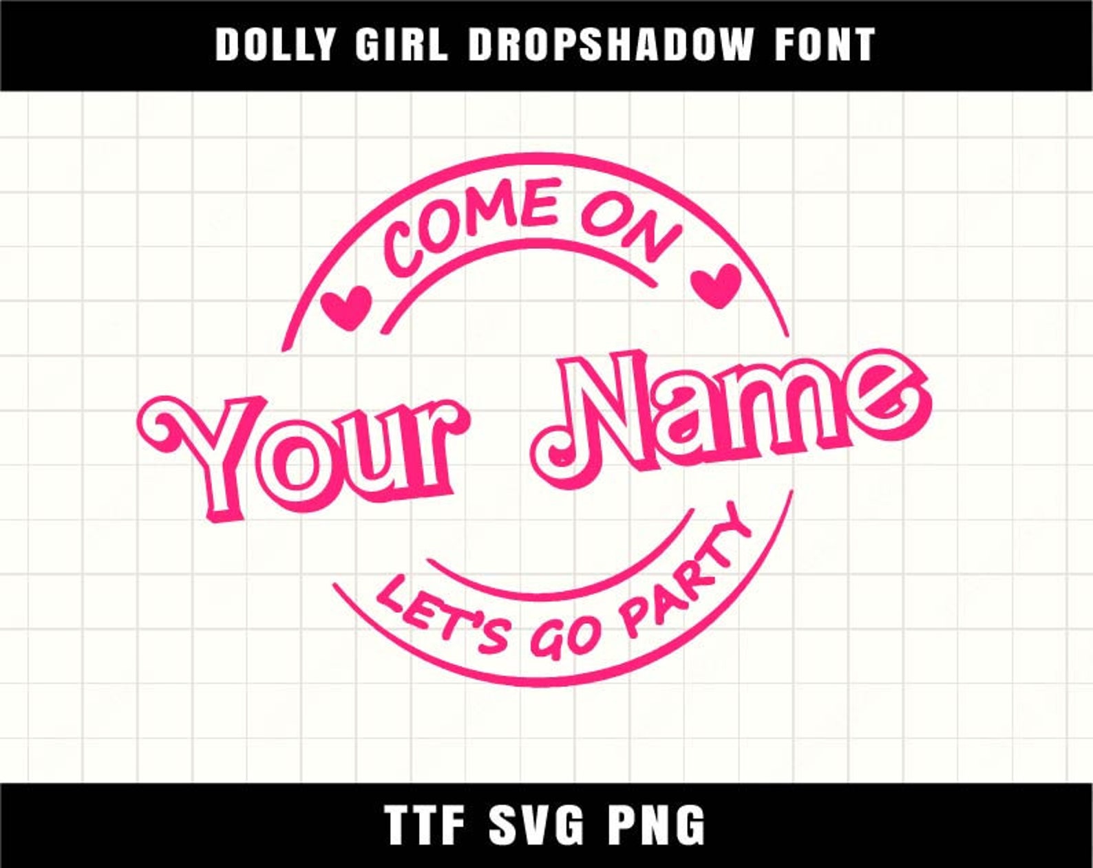Retro Dolly Font TTF, SVG, Plus Clipart, Digital Download, Svg, Png ...