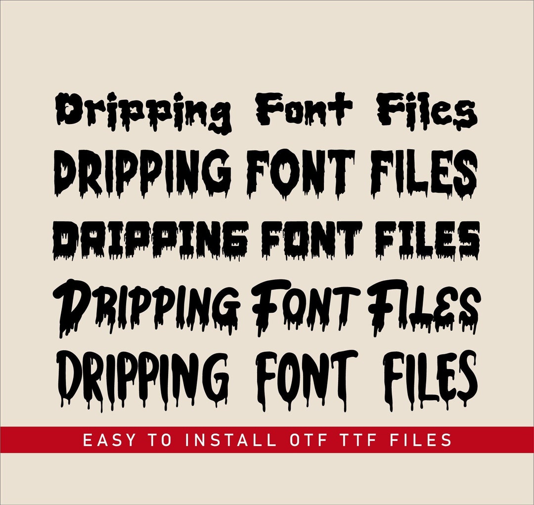 Dripping Font Bundle, Halloween Font, Font Bundle, Scary Font ...