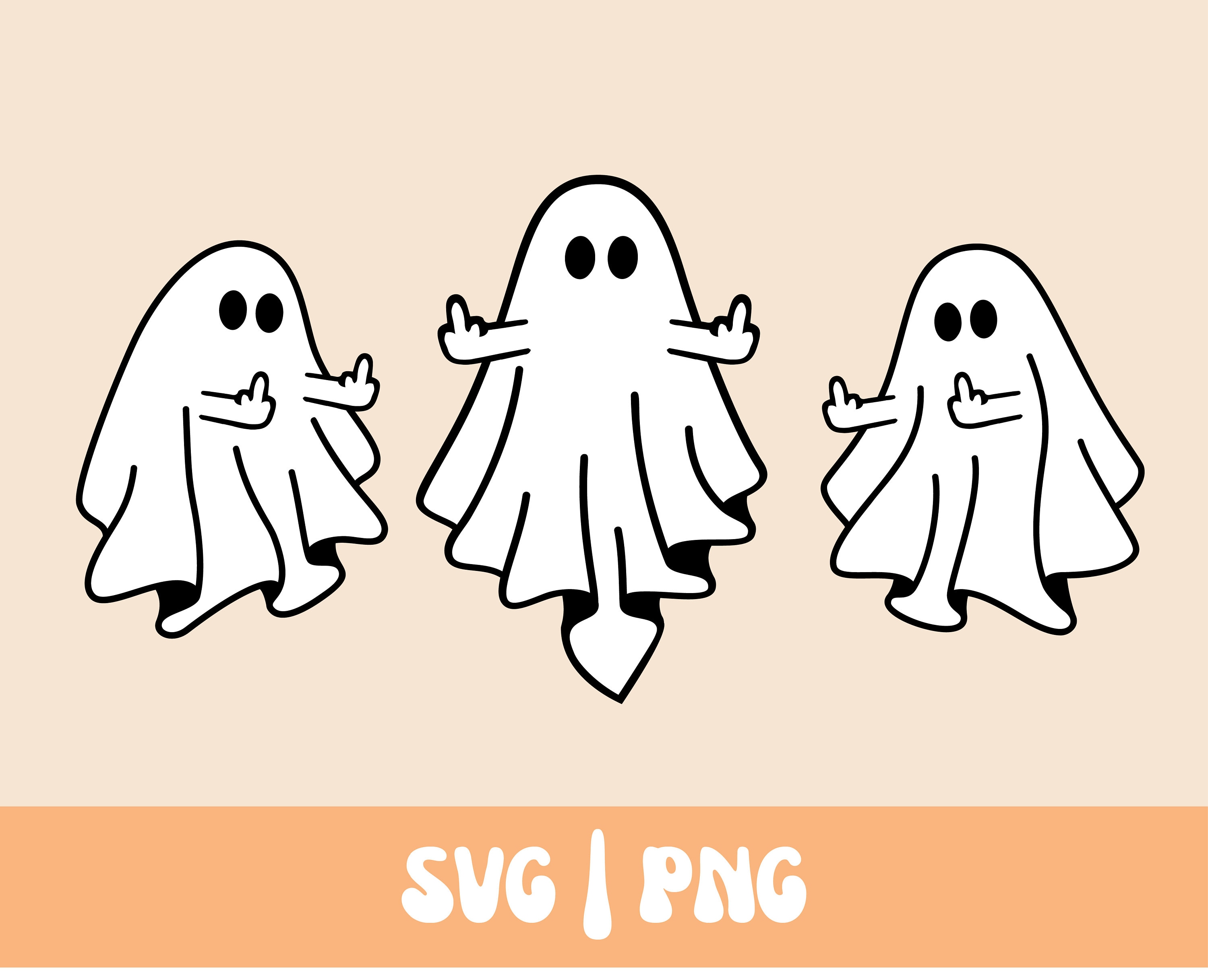 Ghost Middle Finger Svg, Ghost Svg Png, Halloween Svg, Funny Halloween Svg, Cute Ghost Halloween ...