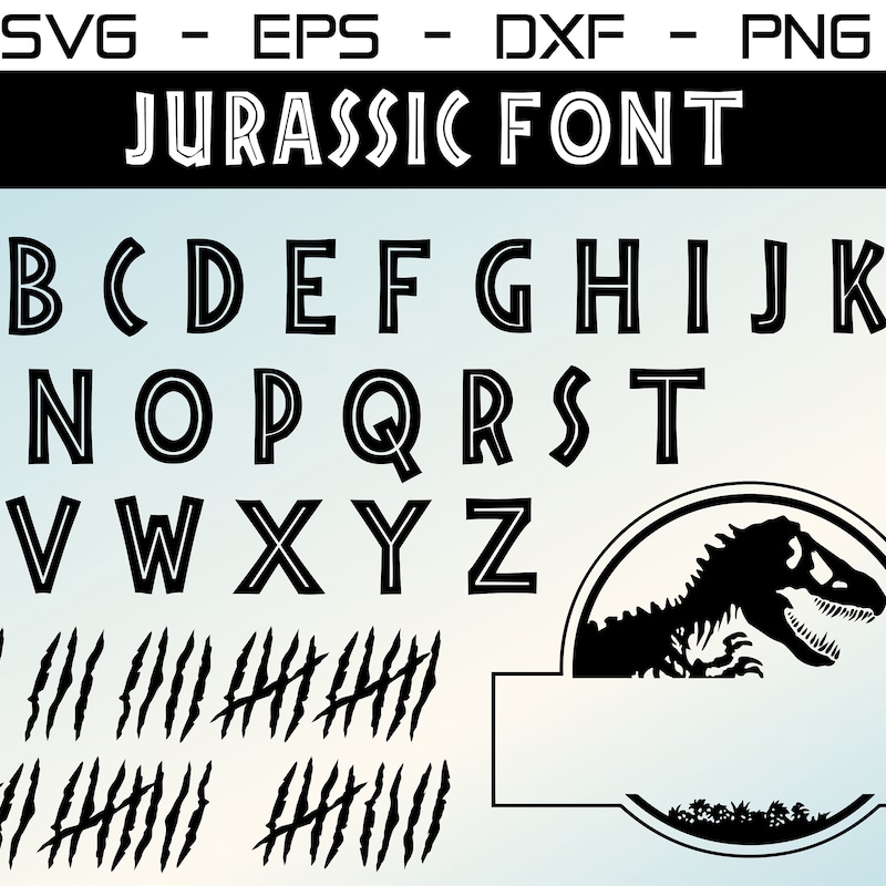 Dinosaur Name Template Cricut - Etsy