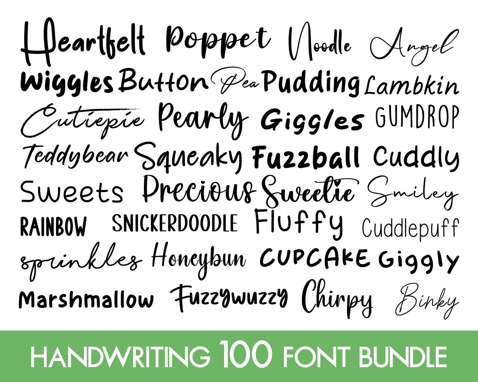 100 Farmhouse Font Bundle, Cursive Font Bundle, Script Fonts, Canva ...