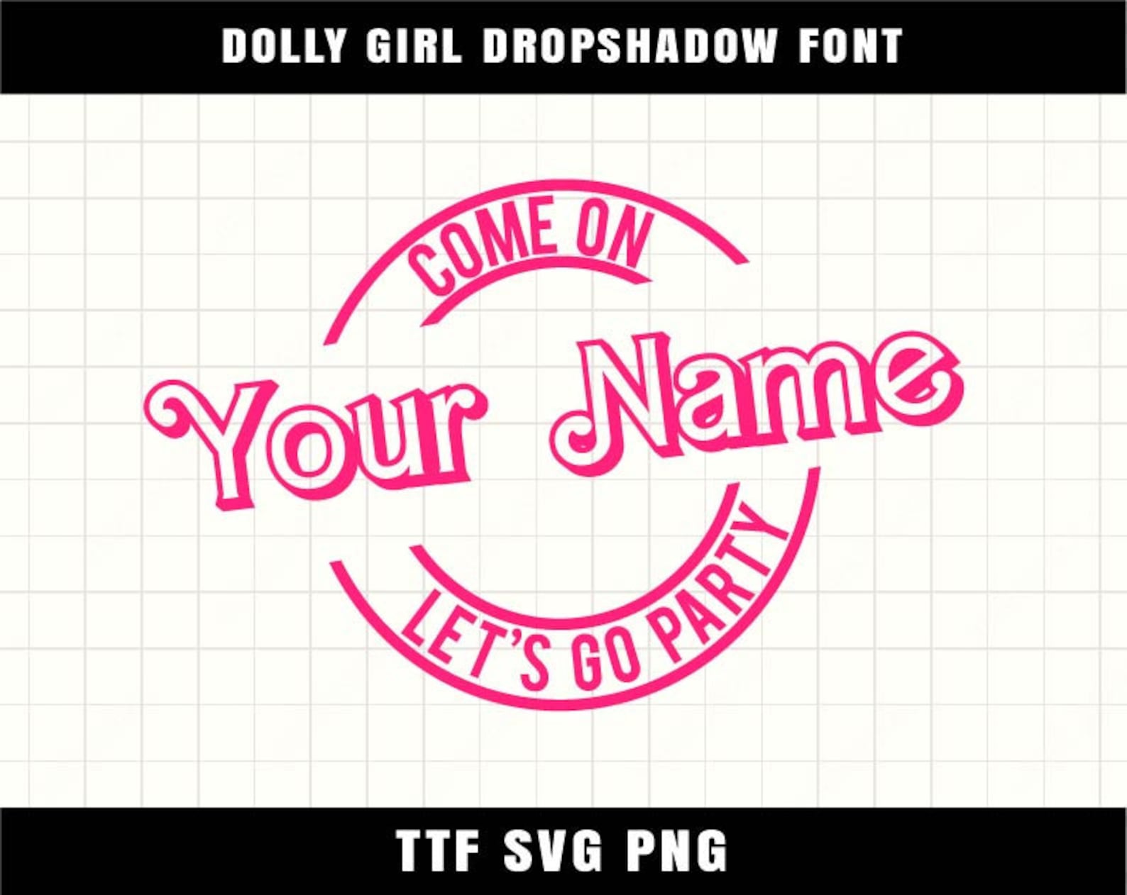 Retro Dolly Font TTF, SVG, Plus Clipart, Digital Download, Svg, Png ...