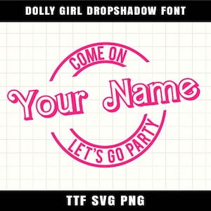 Retro Dolly Font TTF, SVG, Plus Clipart, Digital Download, Svg, Png ...