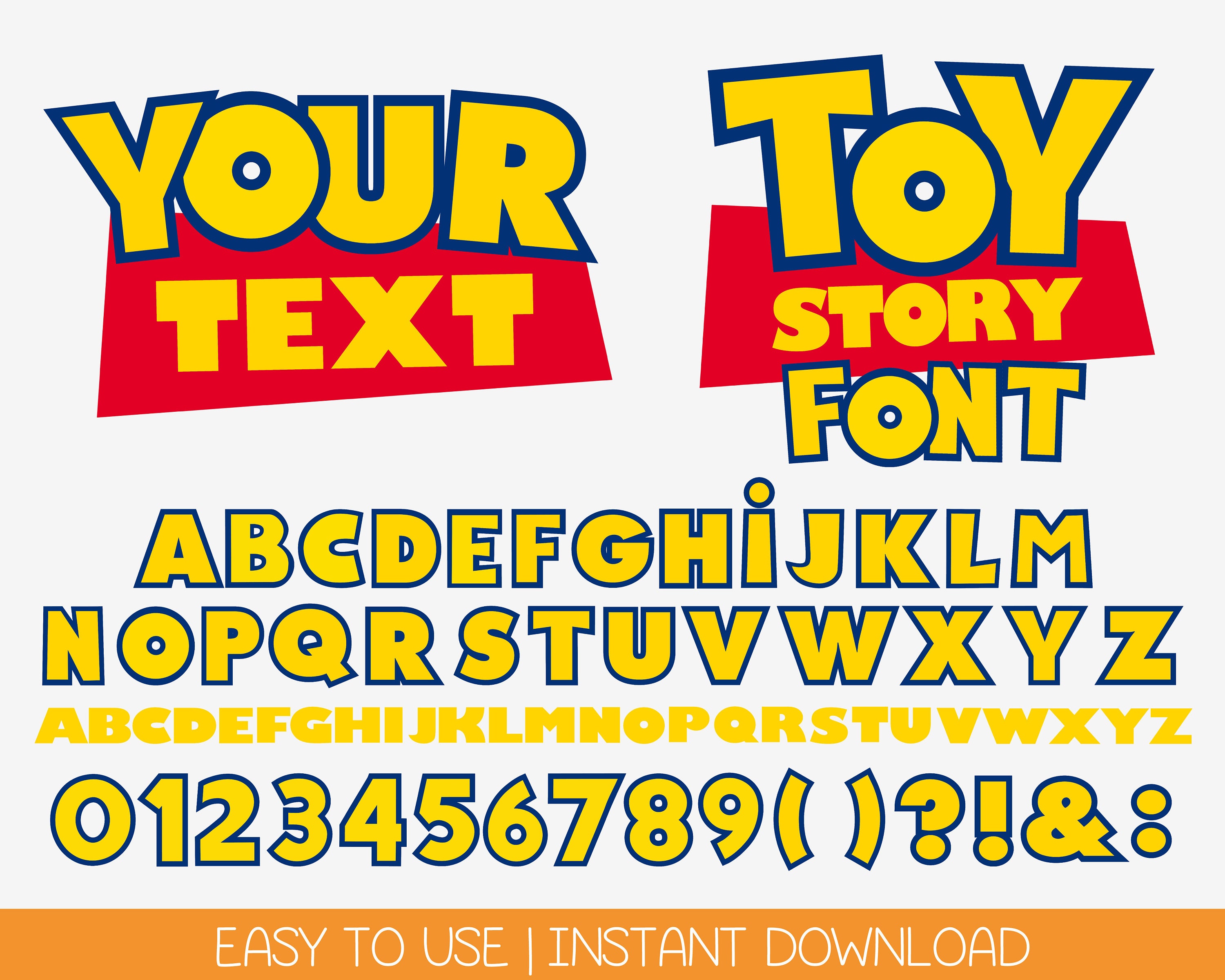 Cartoon Font SVG, Toy Story OTF, Layred Font, Toy Story Font Bundle ...