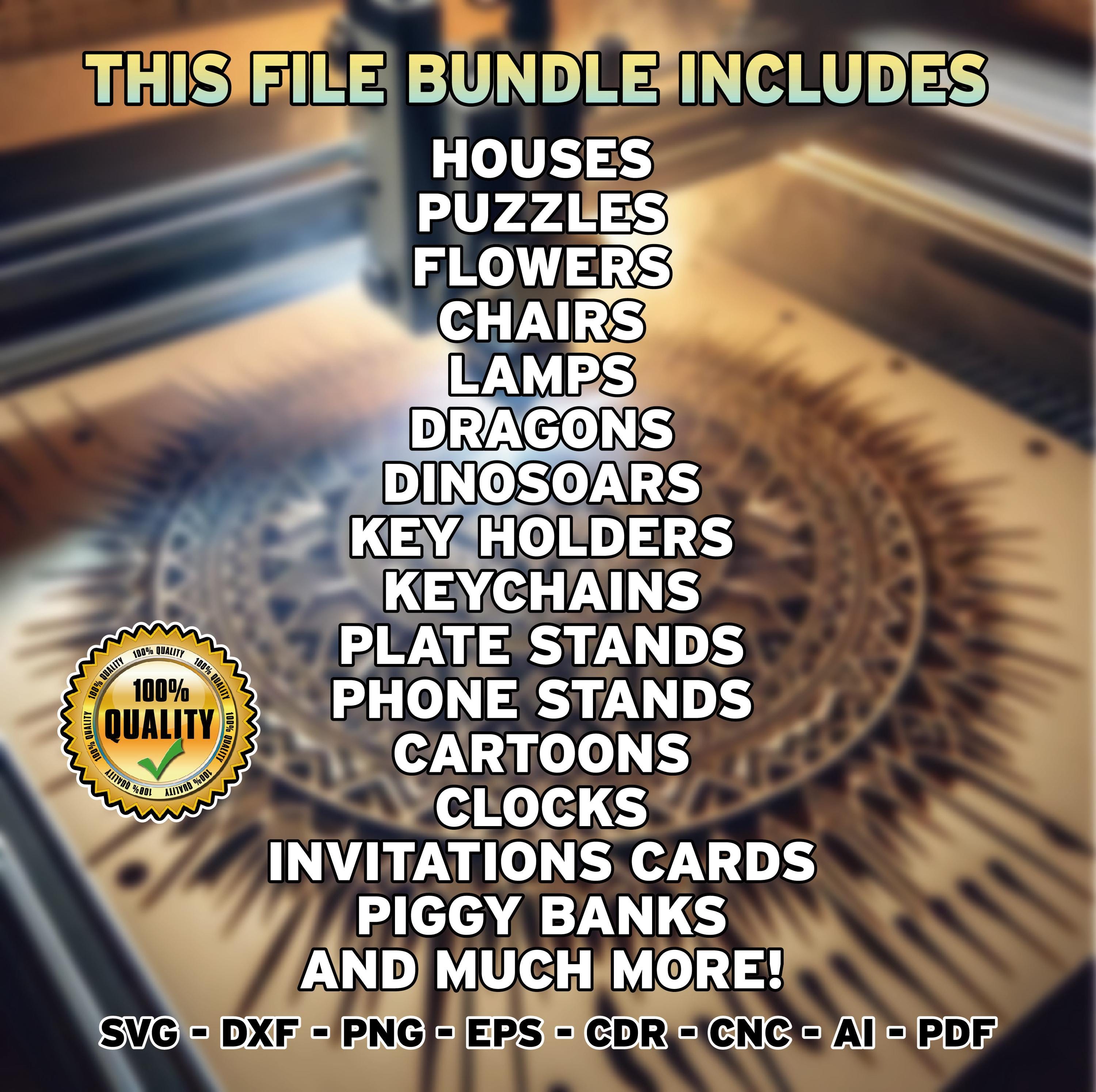 480,000+ Laser Cut Files Mega Bundle 3D & 2D, Engraving Patterns, Fiber ...