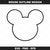 Half Mickey Silhouette SVG, DXF PNG, Jpeg instant Zip File Download ...