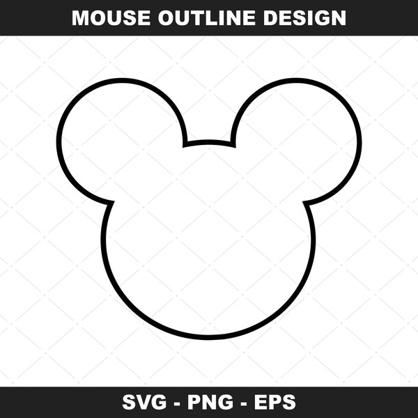 Mickey Mouse Head Outline - Etsy