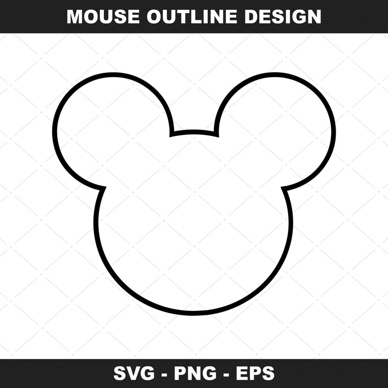 Mickey Mouse Outline - Etsy