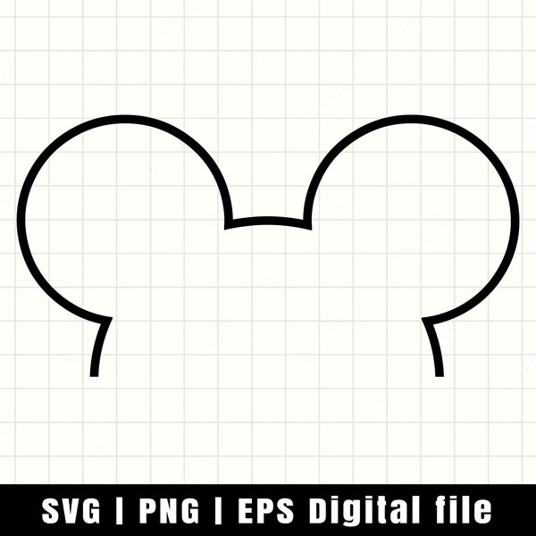 Mickey Ears Svg - Etsy