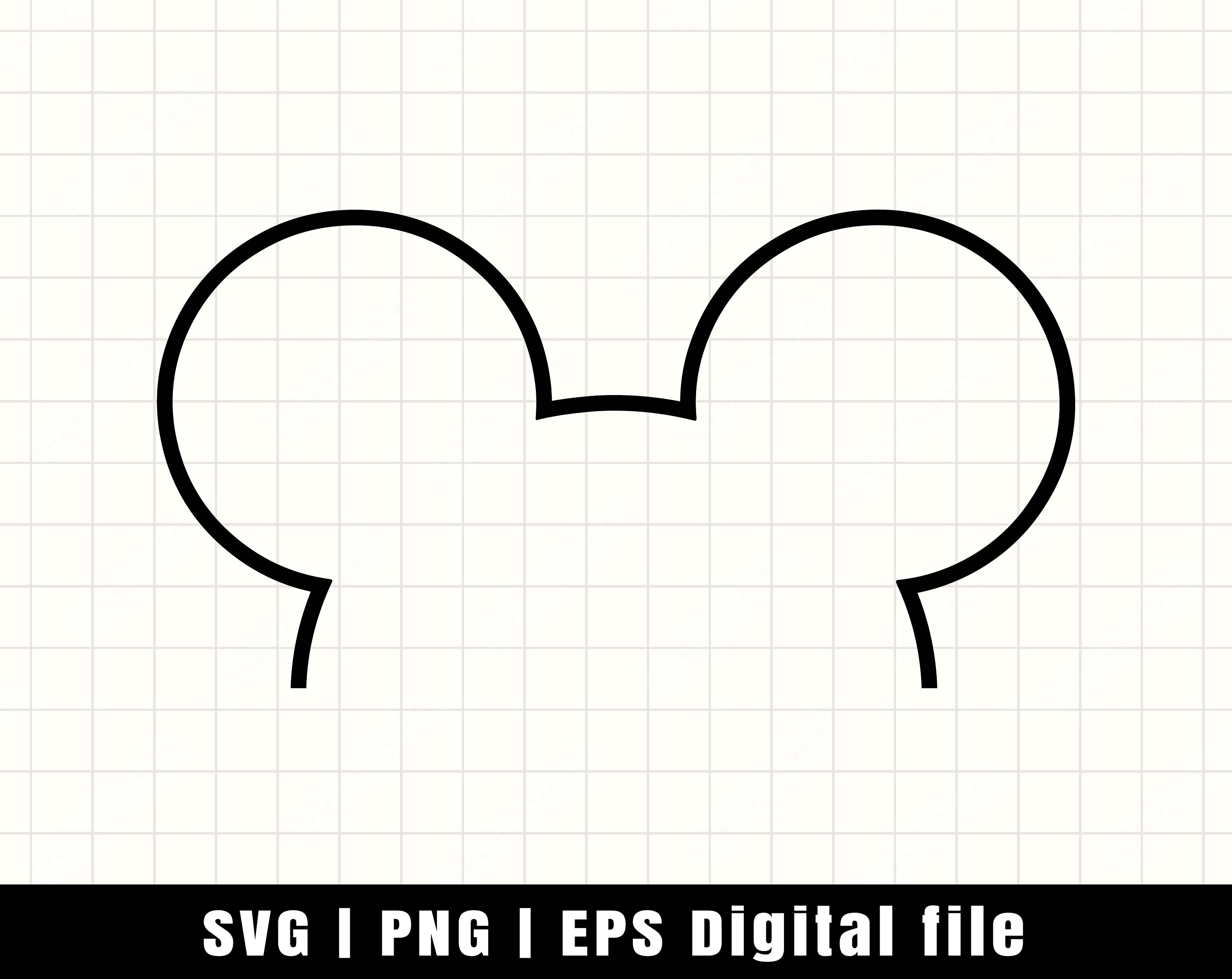 Half Mickey Silhouette - SVG, DXF PNG, Jpeg -instant Zip File Download ...