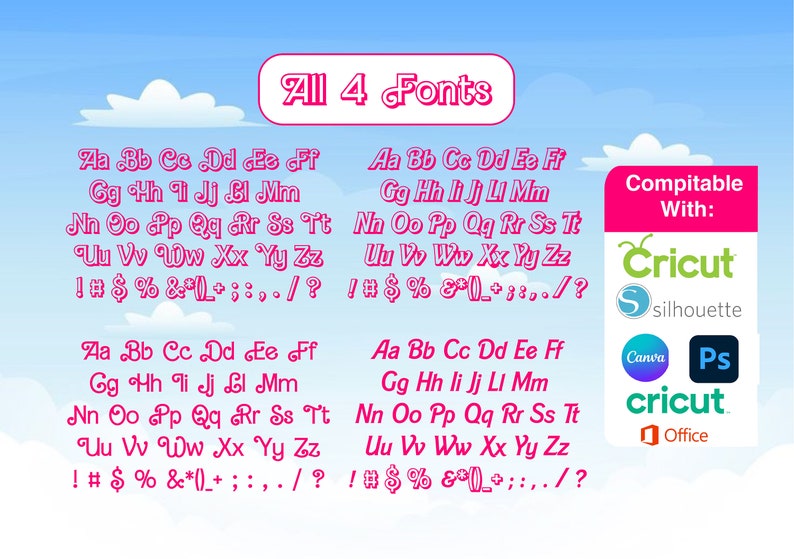 5 Girl Font Bundle TTF, SVG, Plus More Then 80 Clipart, Digital ...