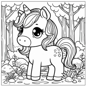 Fantasy Creatures Coloring Book Cute Animal Art Kids Coloring Pages ...
