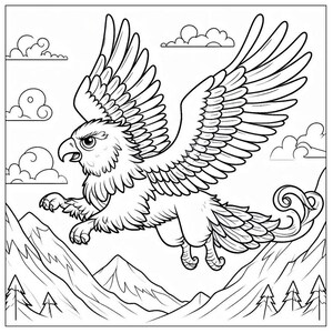 Fantasy Creatures Coloring Book Cute Animal Art Kids Coloring Pages ...