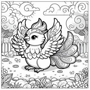 Fantasy Creatures Coloring Book Cute Animal Art Kids Coloring Pages ...
