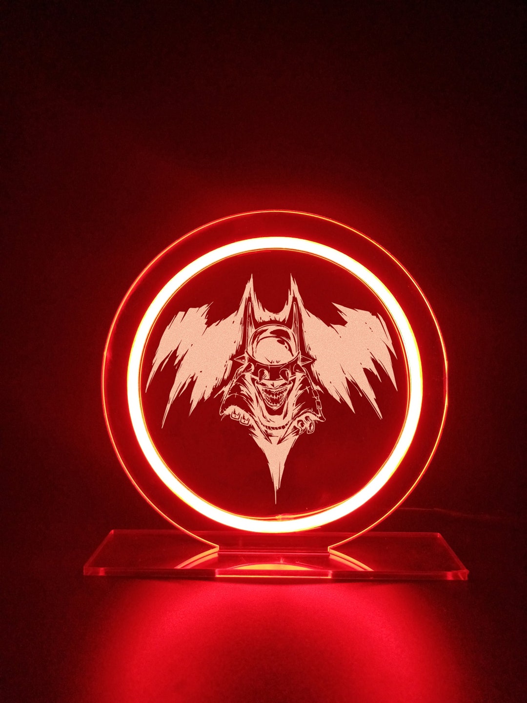 The Bat Who Laughs Neon Sign Desk Lamps Bat Logo Night - Etsy