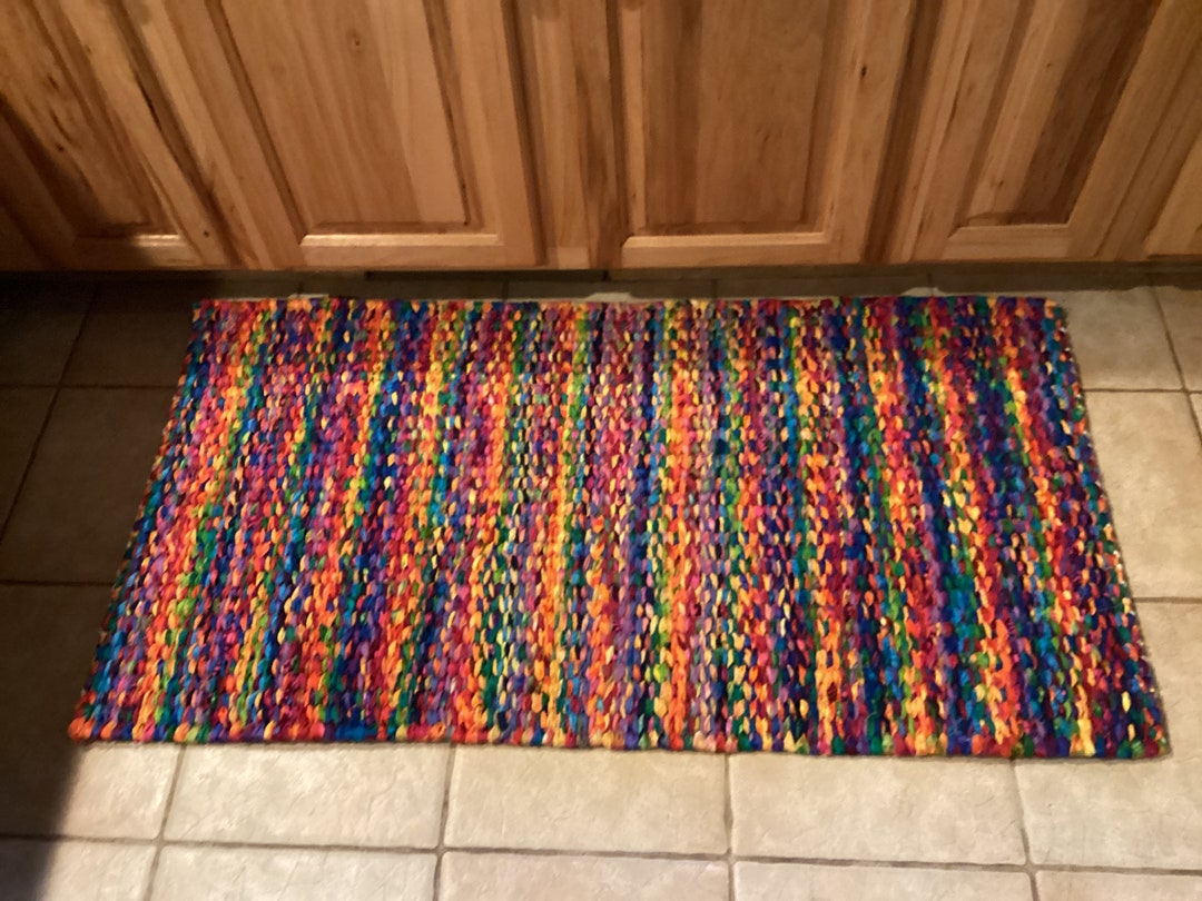 24 X 48 Multi Colored Rag Rug - Etsy