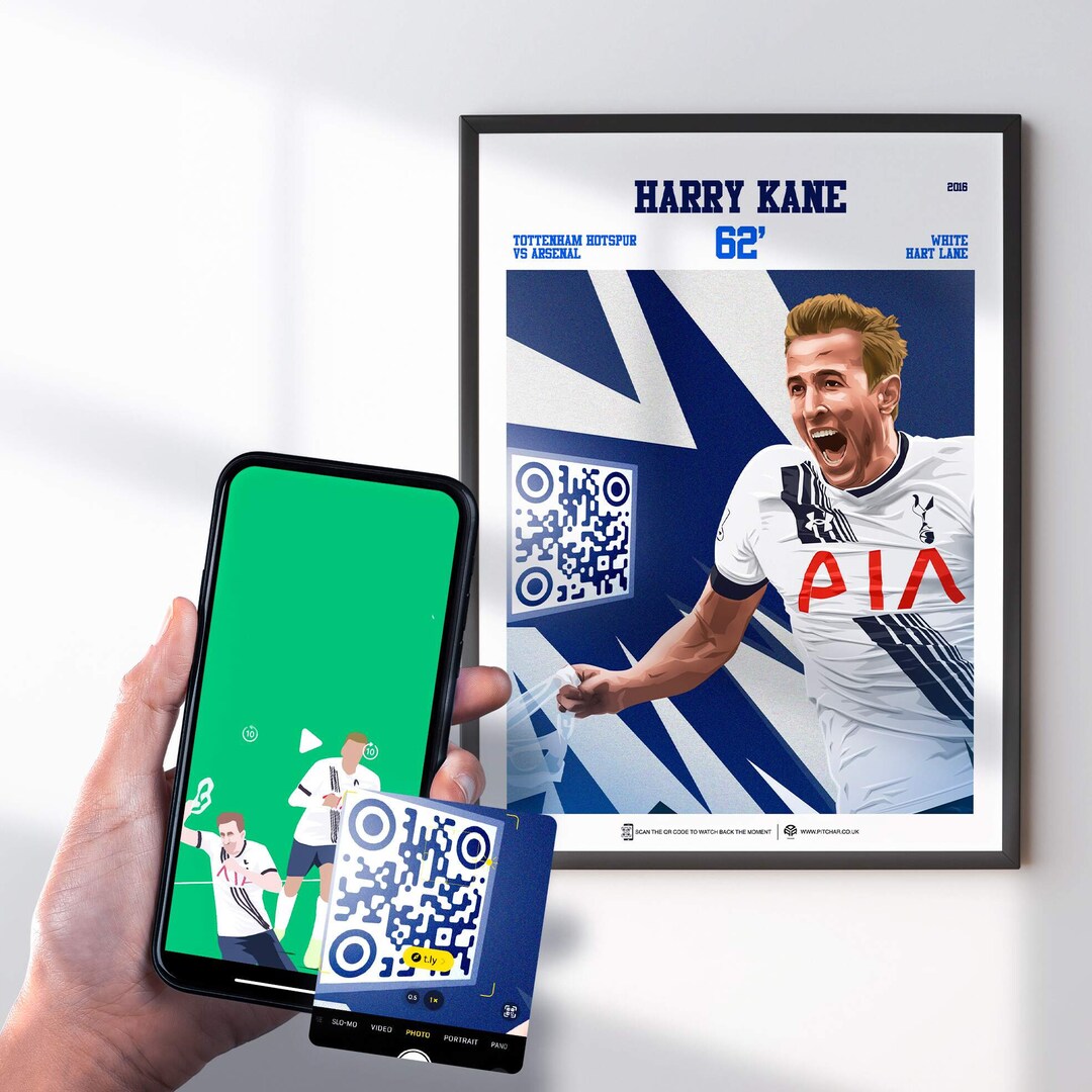 Tottenham Poster Kane Goal, Football Art, Soccer Print, Football Poster ...