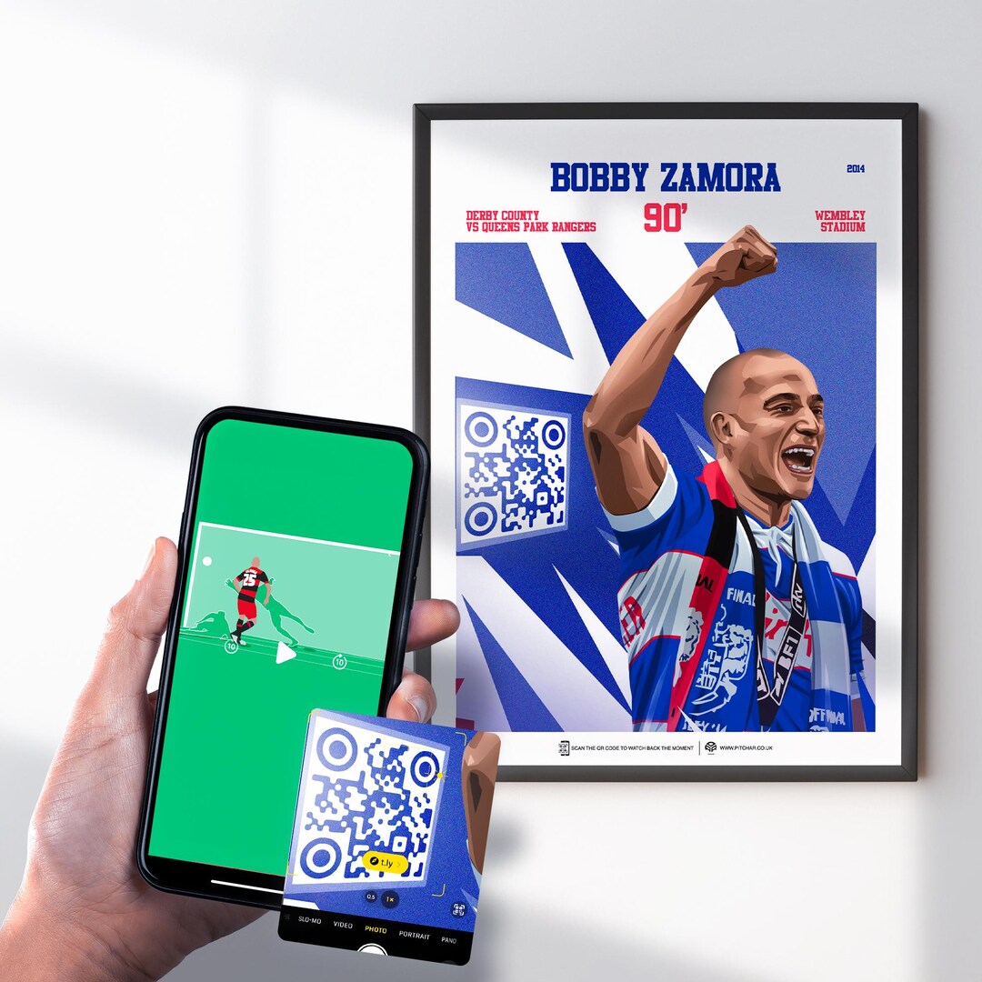 Queens Park Rangers Poster Bobby Zamora Replay, Football Art, Football ...
