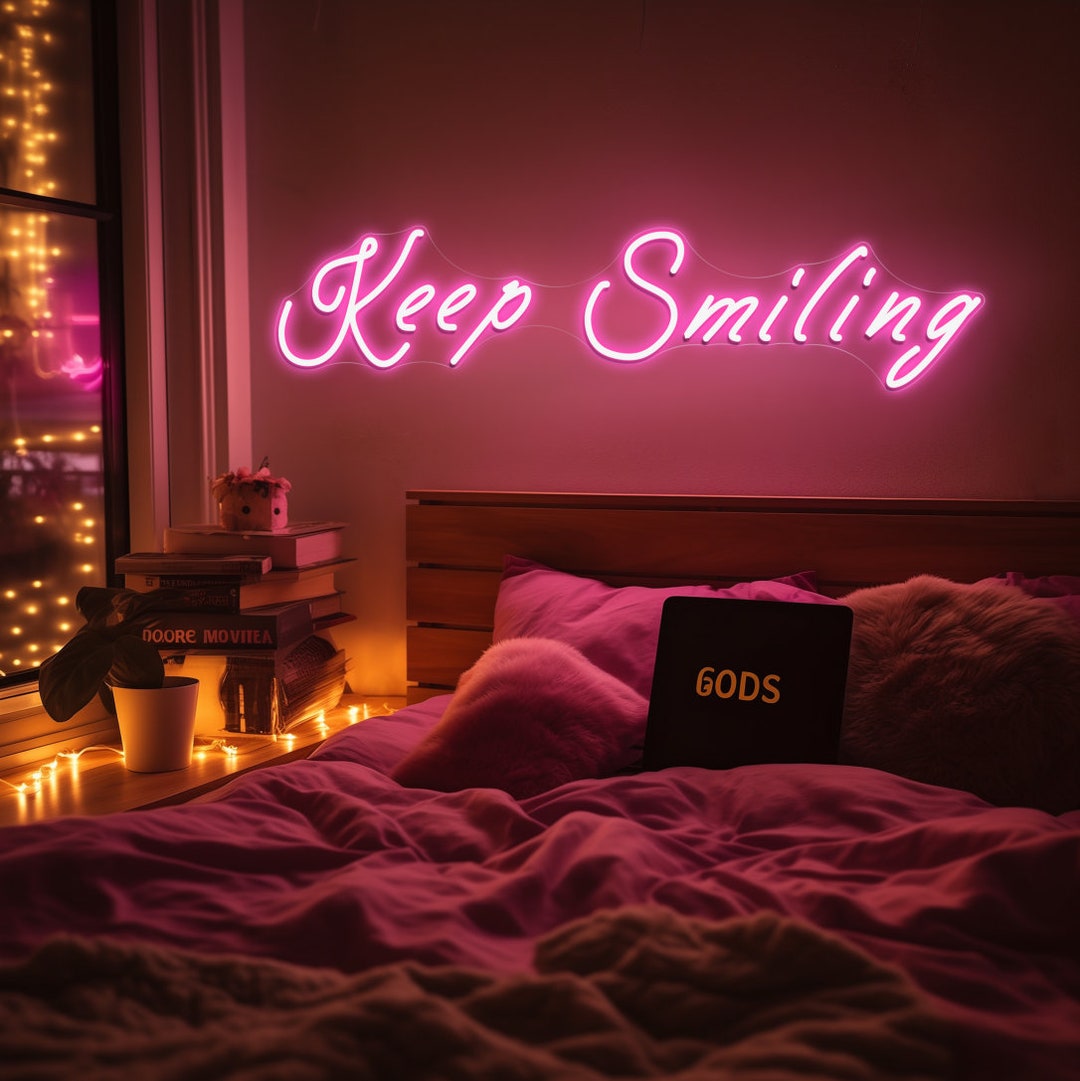 Custom Bedroom Wall Decor, Personalized Bedroom Neon Sign, Battery Neon ...