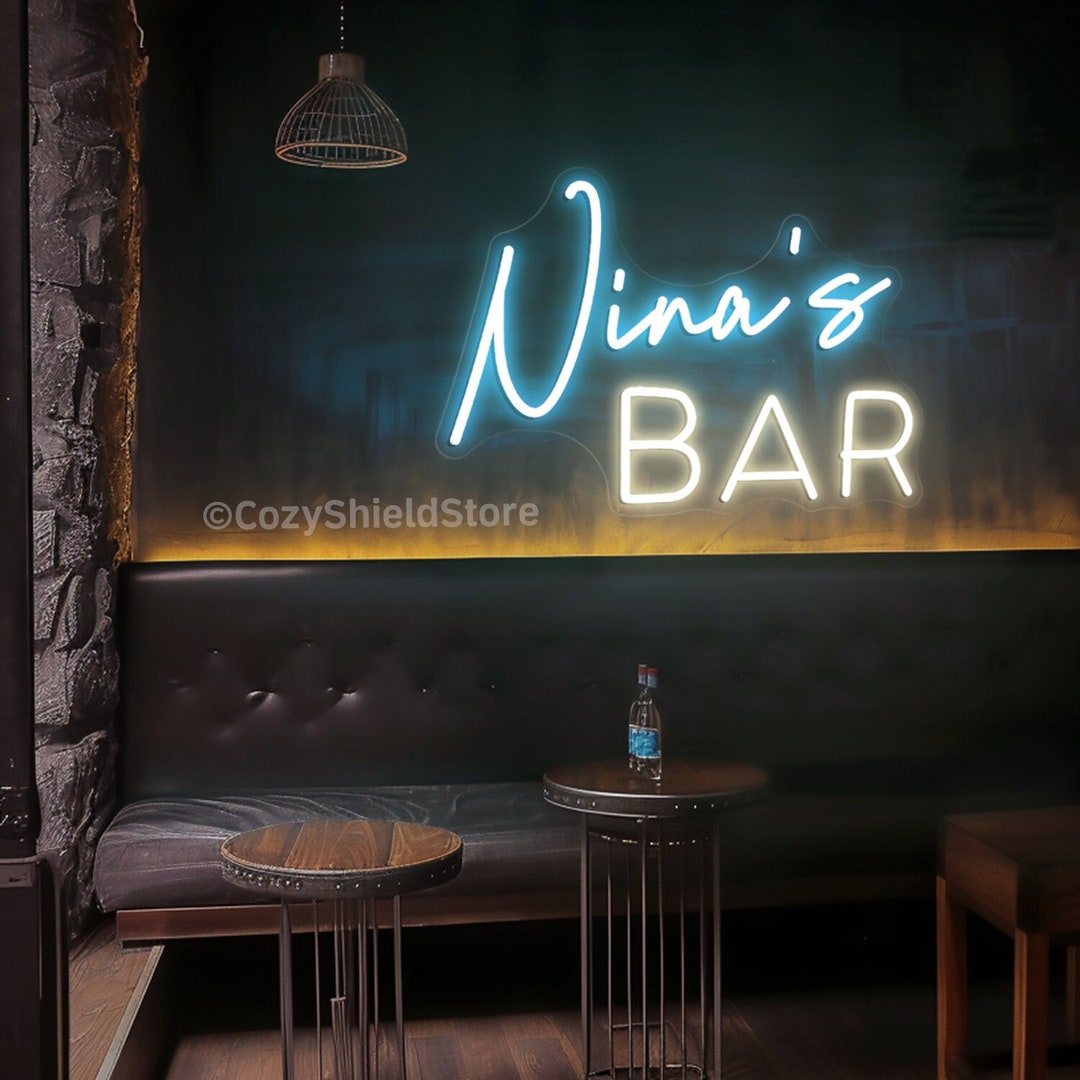 Custom Bar Sign, Battery Neon Bar Sign, Neon Bar Sign Custom, Neon Bar ...