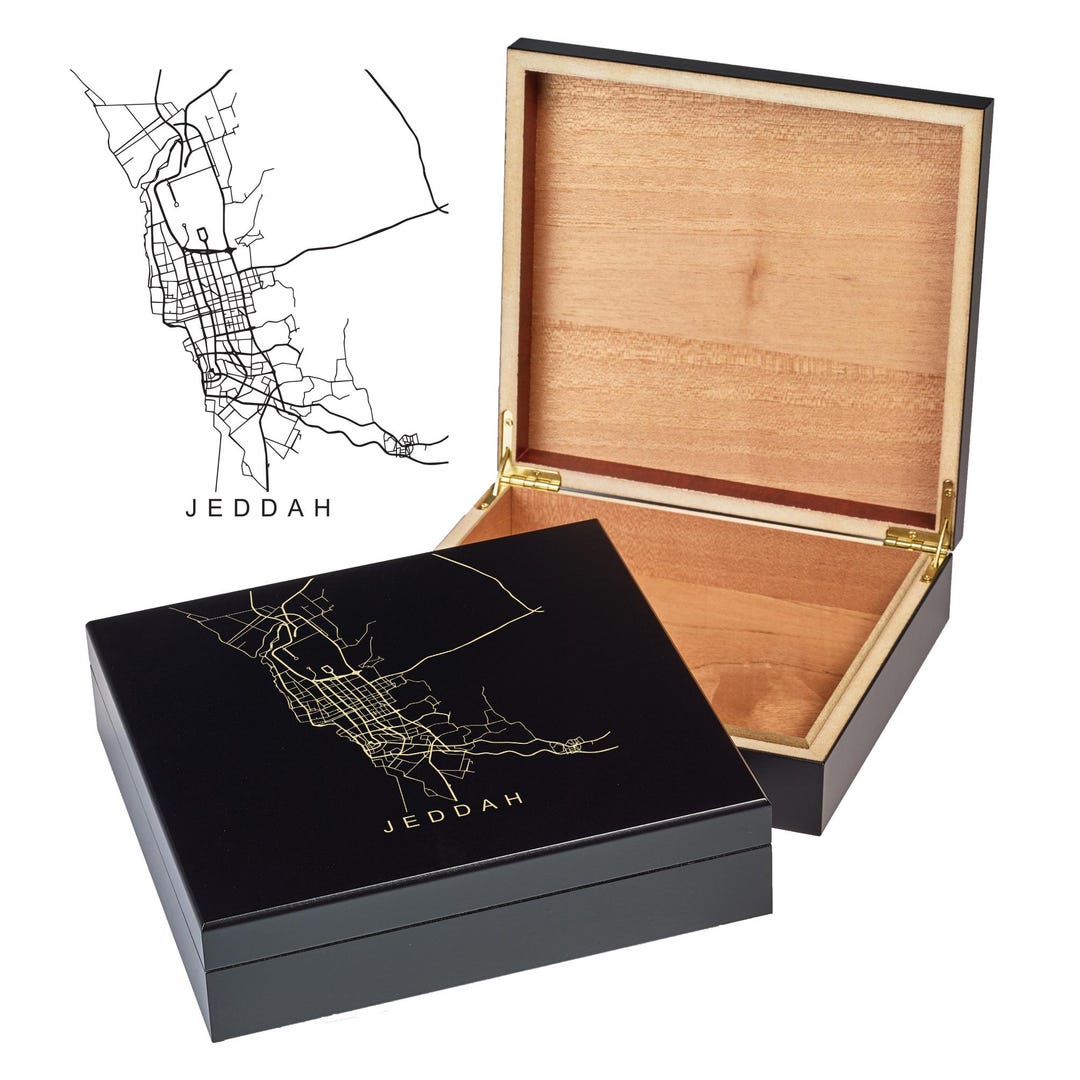 Jeddah Keepsake Box City Maps Custom Engraved Keepsake Box City Skyline ...