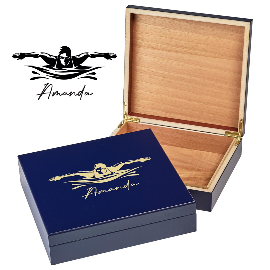 Swim Keepsake Box | Swimmer Gifts | Swimming Gift | Custom Swim Team ...