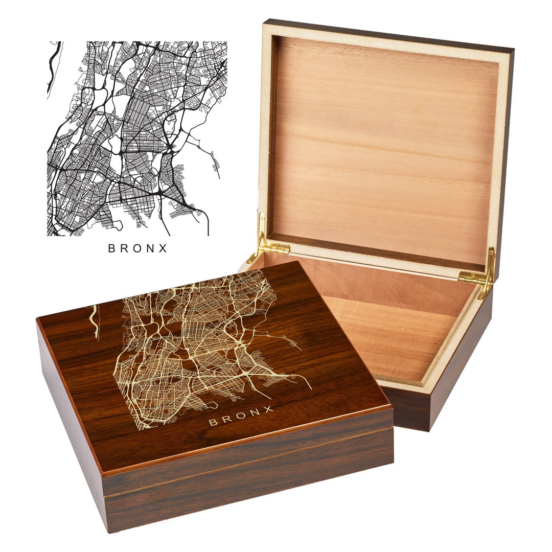 Bronx New York Box | City Maps | Custom Engraved Keepsake Box | City ...