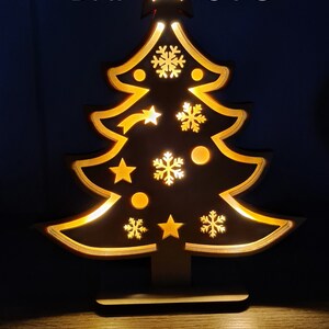 Christmas Tree Layered Light Box Laser Cut Files DXF SVG - Etsy