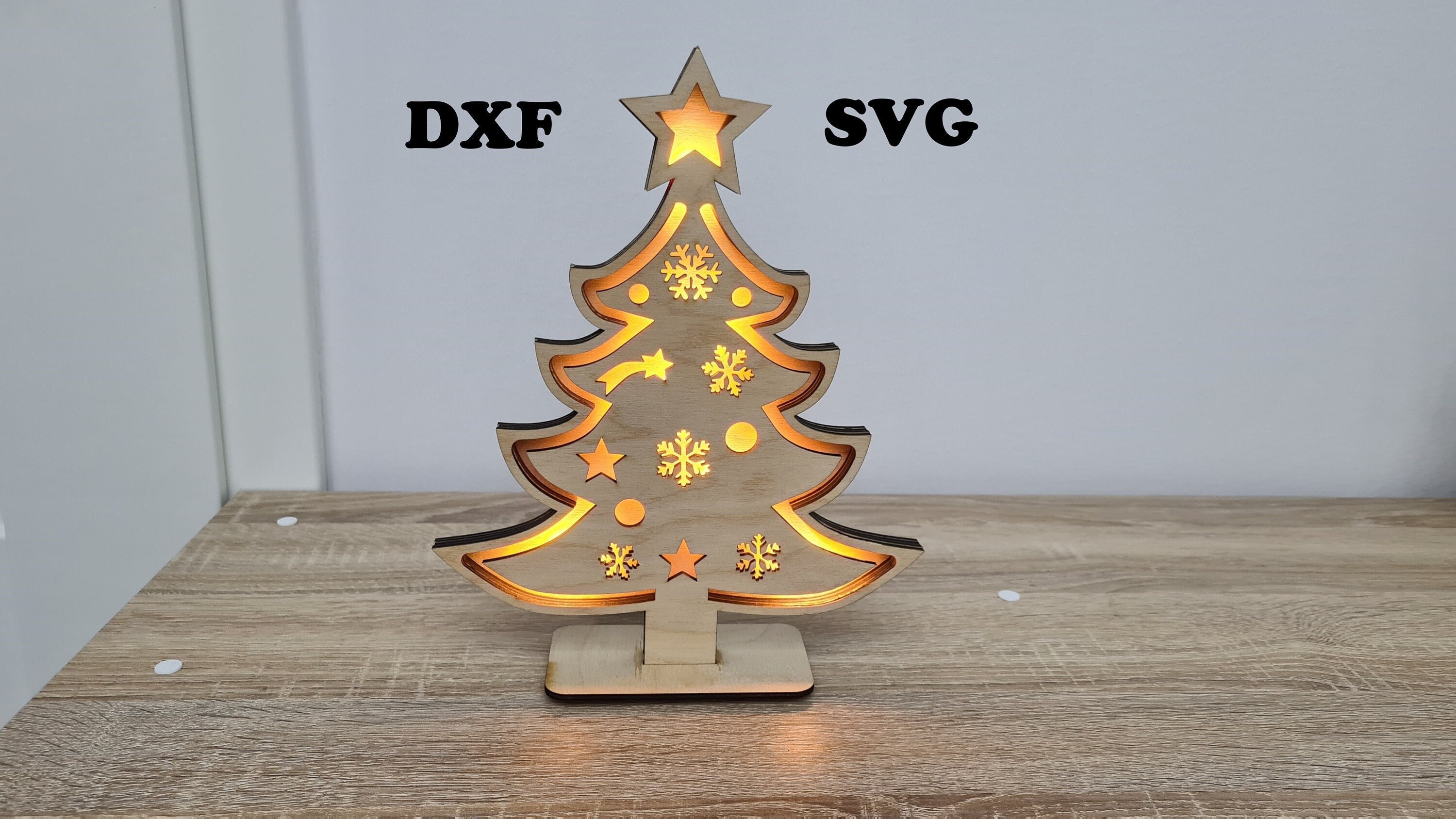 Christmas Tree Layered Light Box Laser Cut Files DXF SVG - Etsy