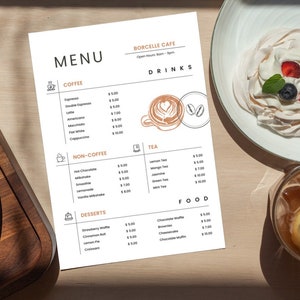 Coffee Shop Menu, Canva Menu Template, Drink Menu Template, Menu Bar ...