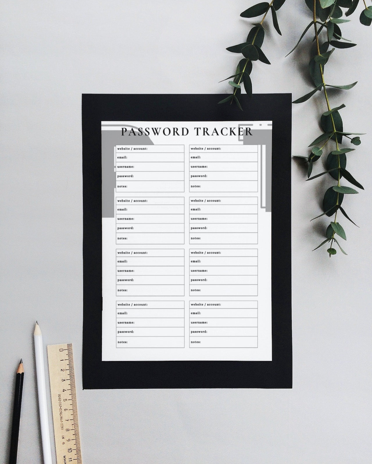 Password Tracker, Printable Password Log & Organizers, Password ...