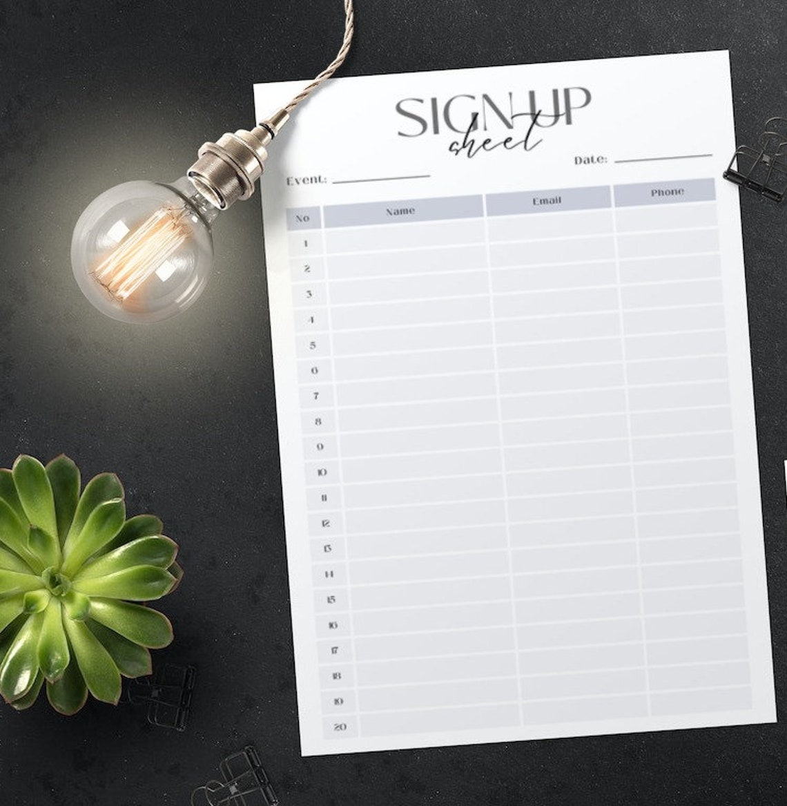 Sign up Sheet, Sign in Sheet, Potluck Sign Up, Food Sign up Sheet ...