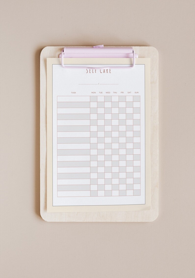 Weekly Self Care Tracker Printable Daily Self Care Checklist - Etsy