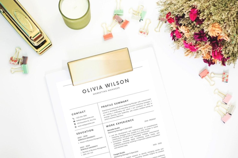 Clean Resume Template | Resume Template | Professional Resume | Modern ...