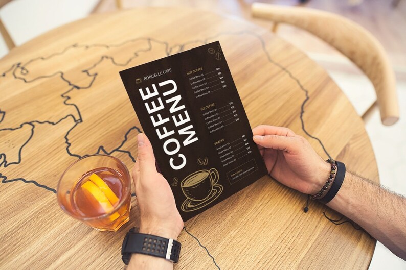 Coffee Menu Template, Coffee Bar Sign, Coffee Sign, Restaurant Menu ...