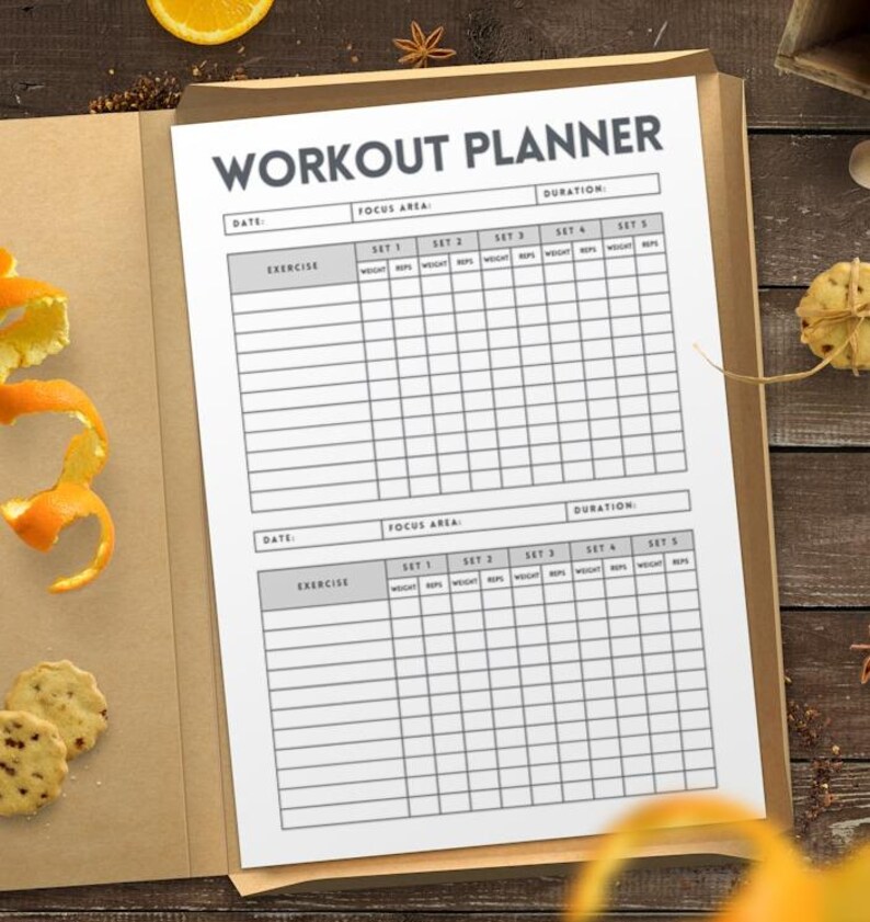 Workout Planner | Fitness Planner | Workout Tracker | Fitness Journal ...