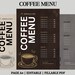 Coffee Menu Template, Coffee Bar Sign, Coffee Sign, Restaurant Menu ...