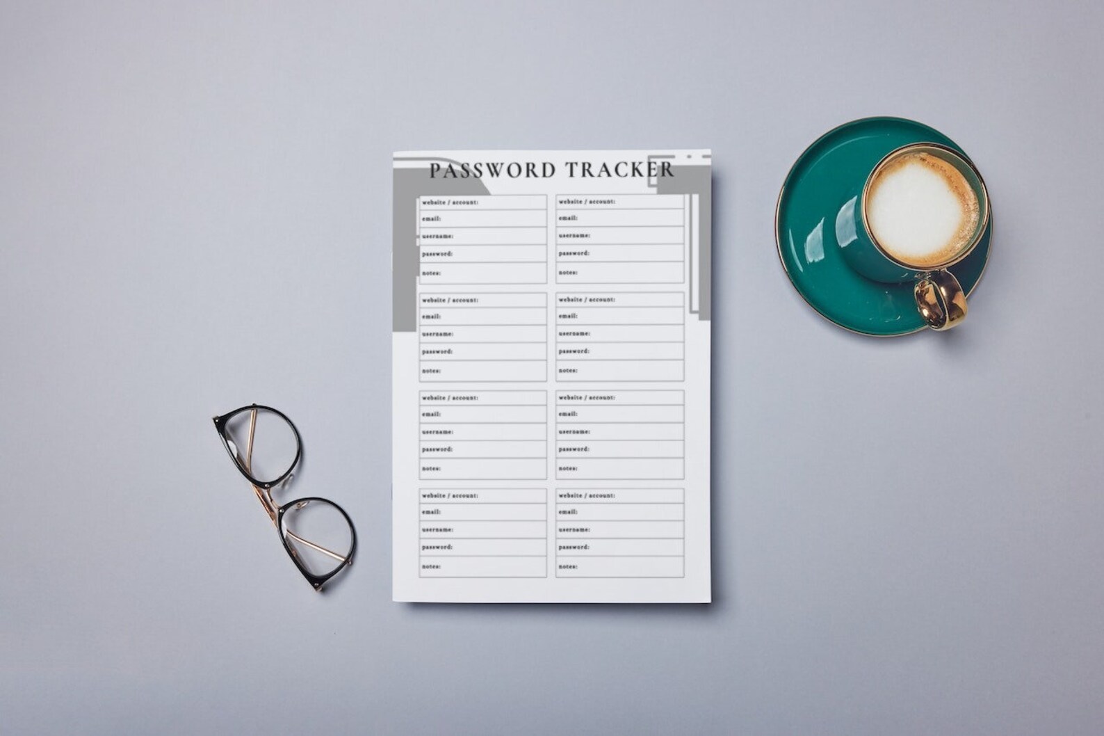 Password Tracker, Printable Password Log & Organizers, Password ...