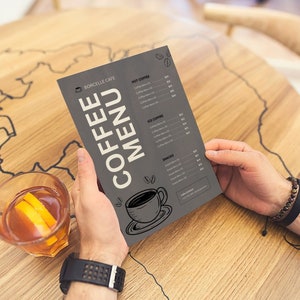 Coffee Menu Template, Coffee Bar Sign, Coffee Sign, Restaurant Menu ...