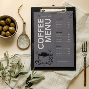 Coffee Menu Template, Coffee Bar Sign, Coffee Sign, Restaurant Menu ...