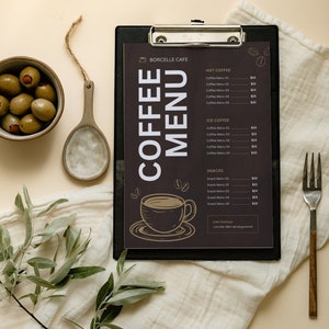 Coffee Menu Template, Coffee Bar Sign, Coffee Sign, Restaurant Menu ...