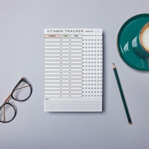 Vitamin Tracker Printable, Fitness and Health Planner, Vitamin İntake ...